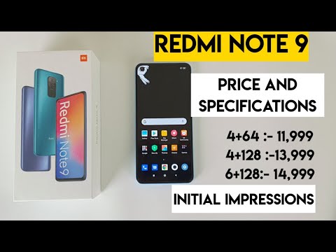 Redmi note 9 price and specs initial impressions
