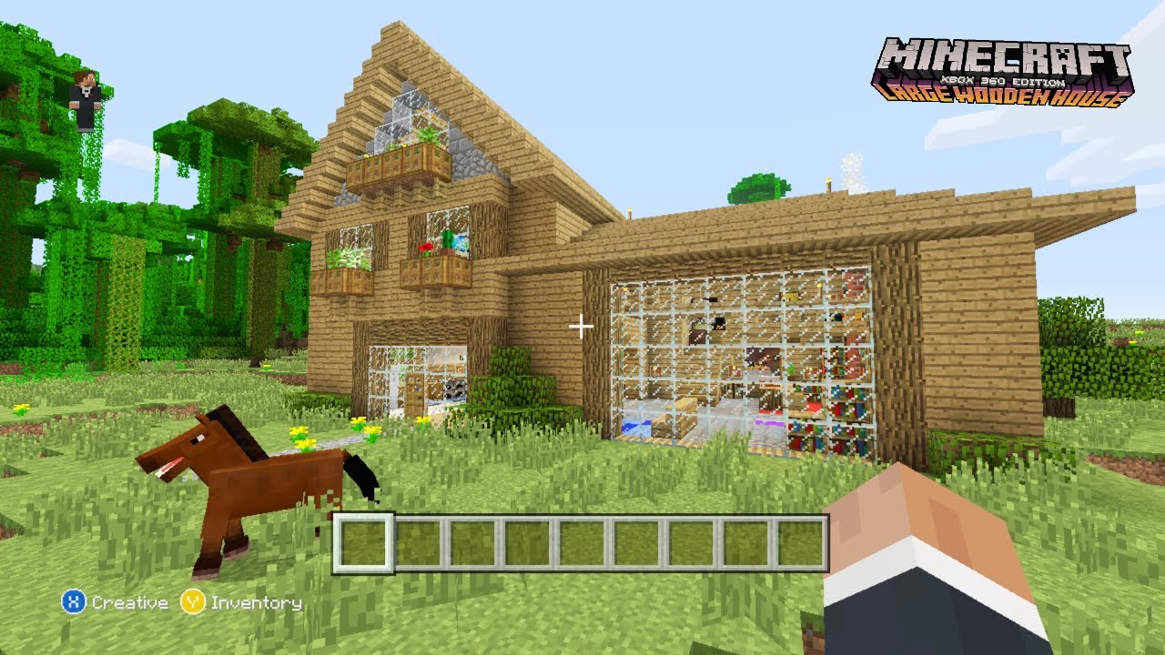 Build a Large Wooden House with me in Minecraft - No Commentary