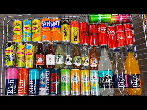 A Lot of Drinks 2025 #50 Coca-Cola, Fanta, Lipton, Rich Bitter, Borjomi, Dr.Pepper, Evervess Cola