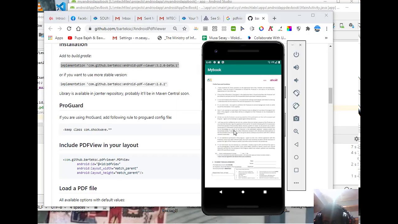 How to create PDF file in your Android App? Complete source code using Android Studio