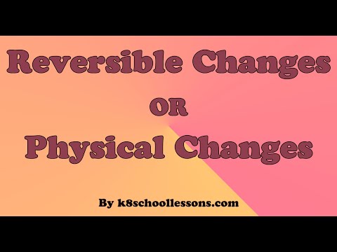 Reversible Changes | Physical Changes | Reversible Changes Examples | Physical Changes Examples