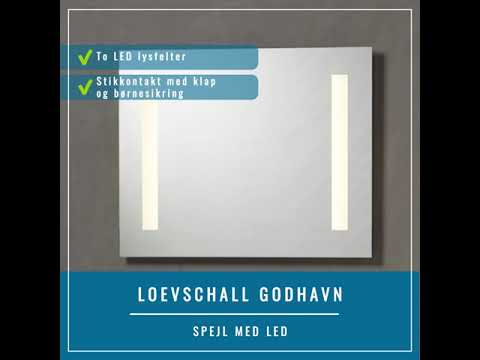 Loevschall Godhavn spejl med LED lys & stikkontakt | EAN: 5705387000029