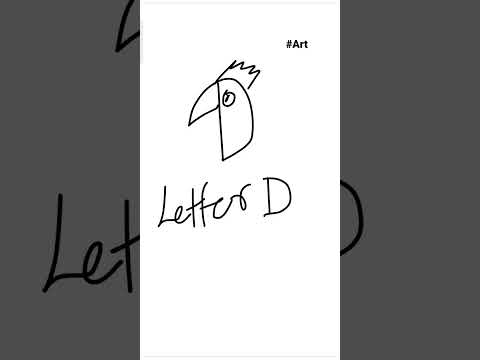 Birds 🐦 Drawing With Letter D | #art #drawing #birds #shorts #youtubeshorts