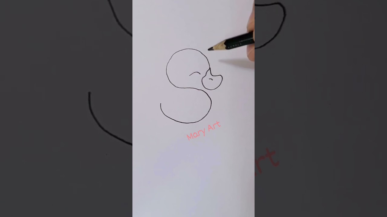 cómo dibujar un pato fácil