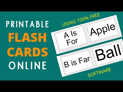 How to Make Printable FLASHCARDS Online (Making Flashcards Online)