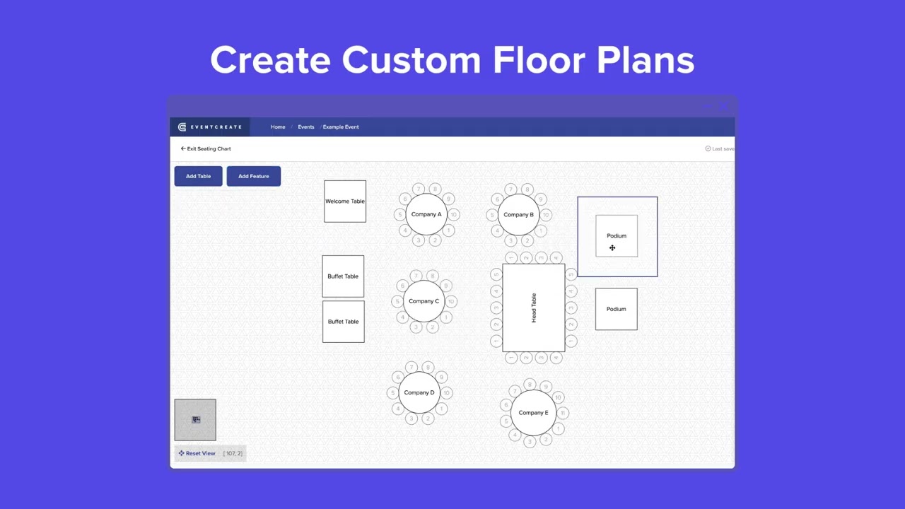 Seating Charts & Floor Plans | EventCreate Event Planning Tools