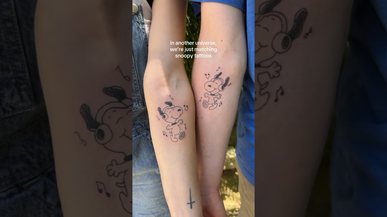 Matching SNOOPY Tattoos #tattooshop #tattooartist #portlandoregon #snoopy #shorts