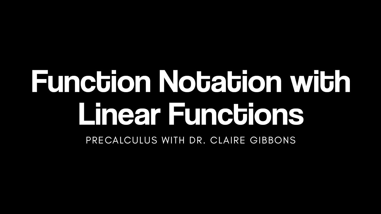 Function Notation with Linear Functions