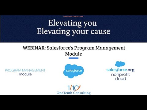 Salesforce Nonprofit Cloud - Program Management Overview