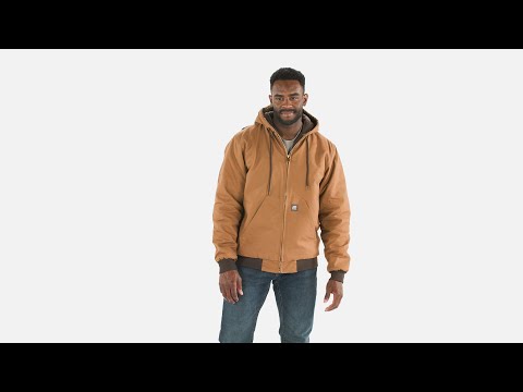 Berne Heritage Men's XL Brown Duck Hooded Active Work Jacket | Do it Best