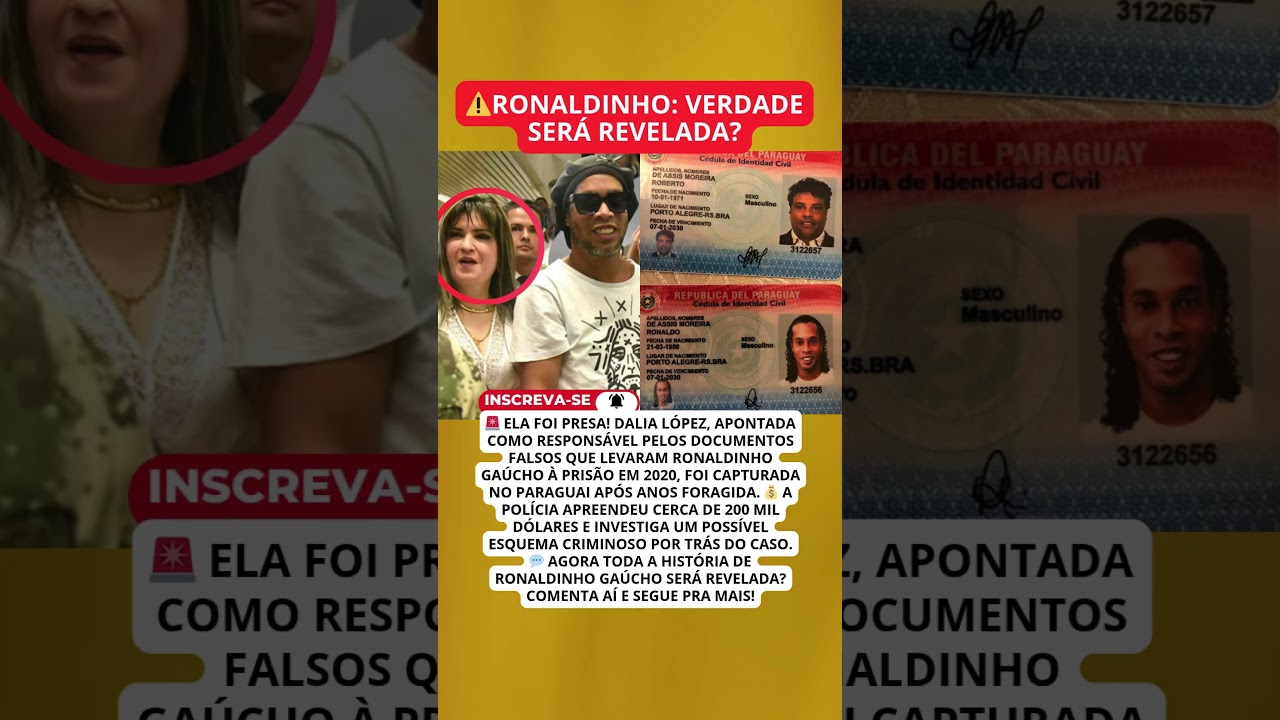 ⚖️ Empresária de Ronaldinho Gaúcho é presa e caso volta à tona