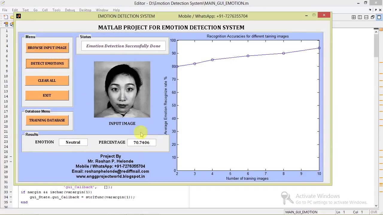 Facial Expression Based Emotion Detection Matlab Project with Source Code || IEEE Based Project