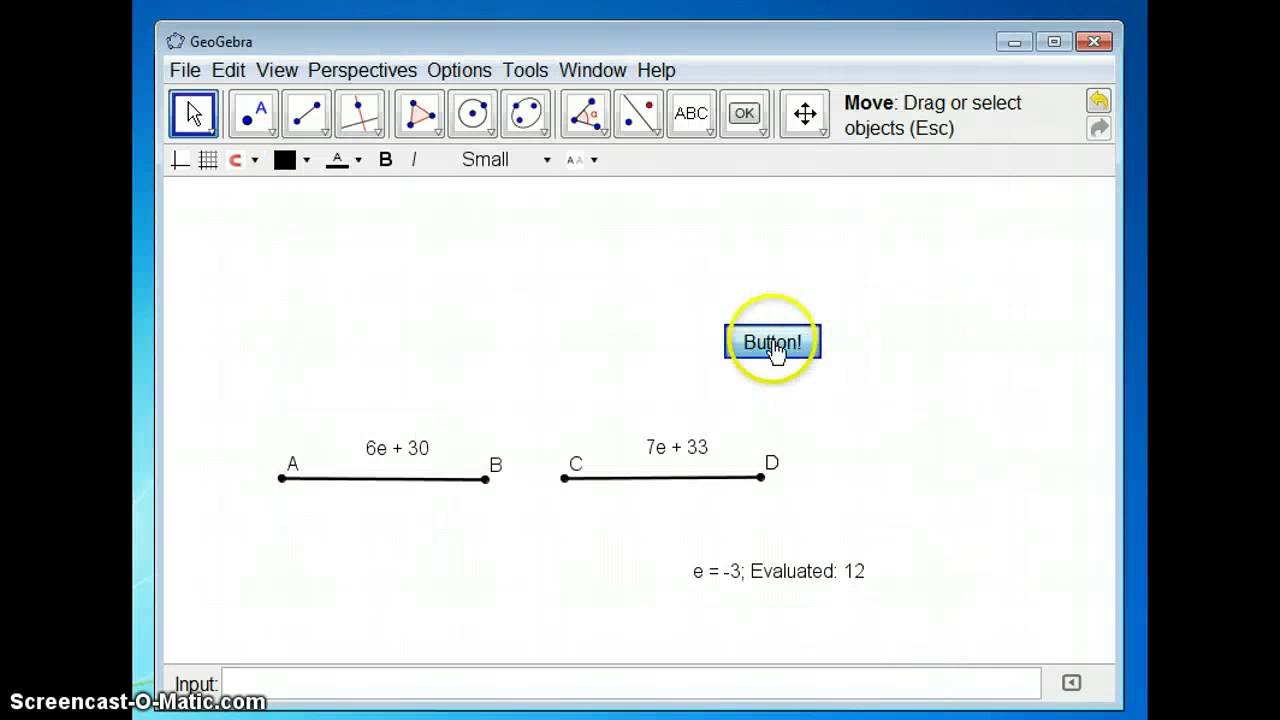 Geometry Algebra Problems with Geogebra