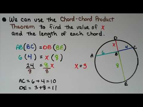 Geometry 12.6a, Chord-Chord Product Theorem
