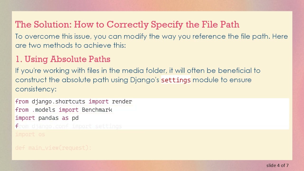 Solving the FileNotFoundError in Django When Using Pandas to Read Files from the Media Folder