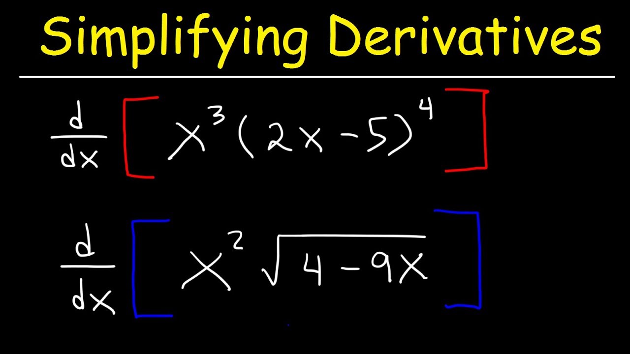 Simplifying Derivatives