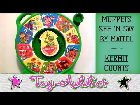 1990 Muppets See 'n Say ~ Kermit Counts Preschool Toy ~ Toy-Addict