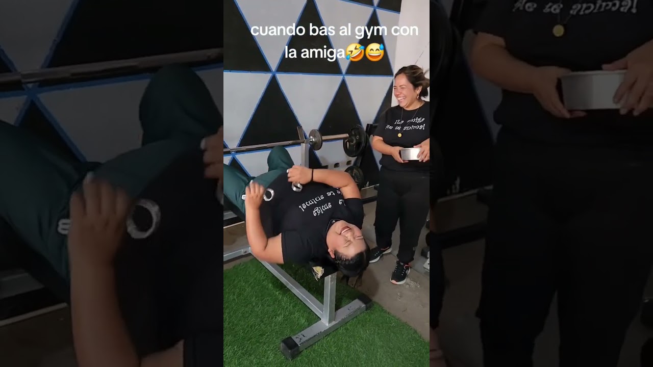 first day at the gym with my friend🤣😅