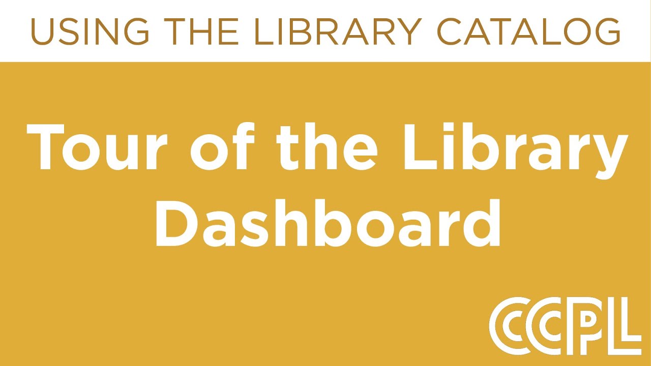 Tour of Library Dashboard