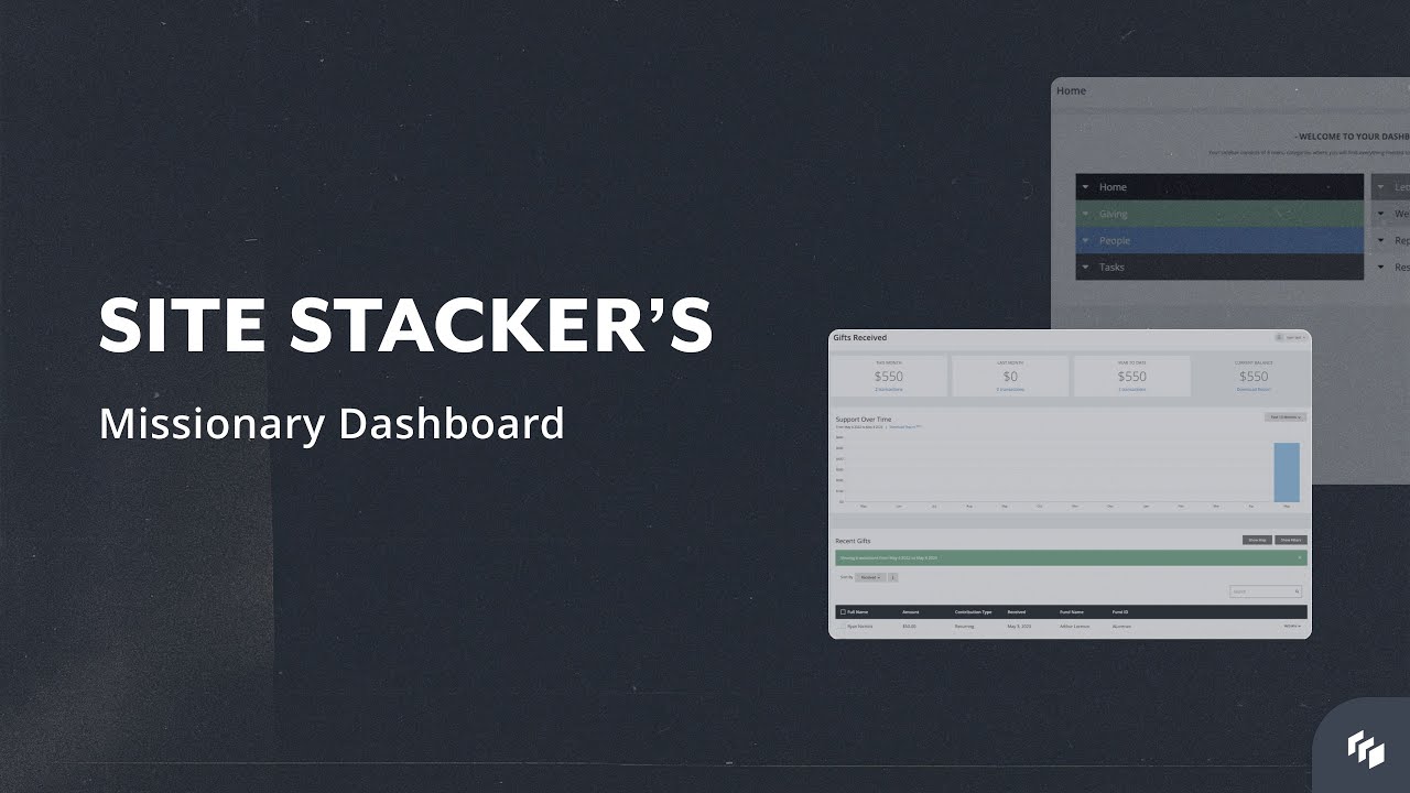 Site Stacker's Missionary Dashboard