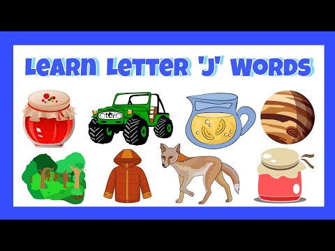J words for toddlers |letter J Alphabet words for kids | easy vocabulary for kids