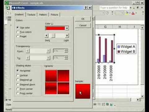 Format the Plot Area of a chart in Excel