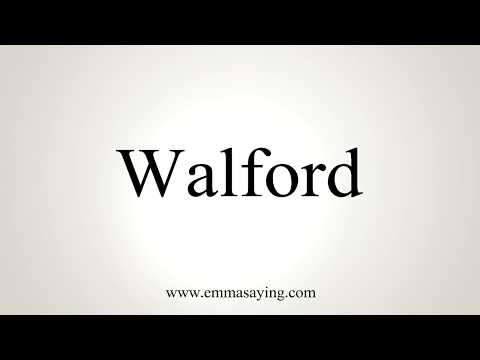How To Pronounce Walford