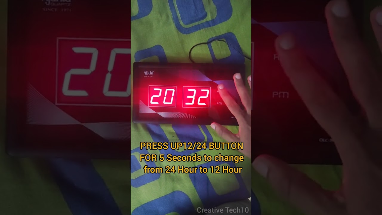 Ajantha Digital Clock Time format change #shorts #digital #clock #ajantha