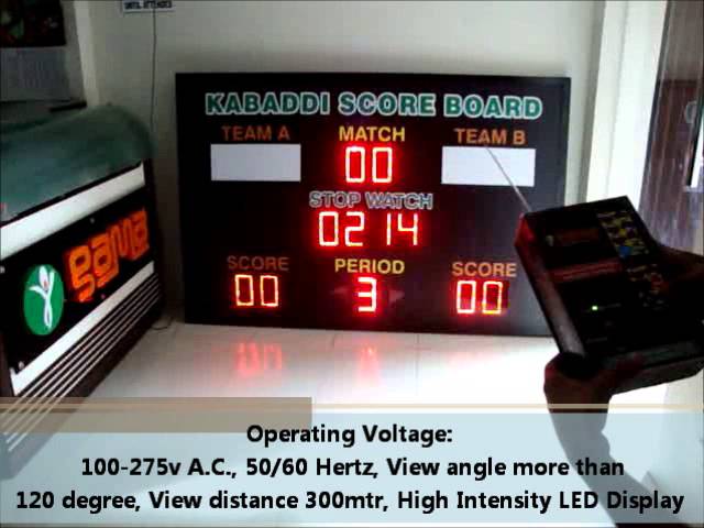 Sport Scoreboards - Solar Cricket Aussie Rules LED Scoreboard ...