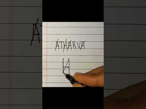 Atharva name logo brand creation 🤑😱 #shorts #logo