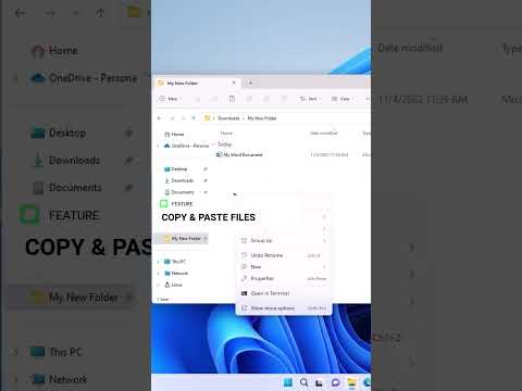Copy and Paste Files - Windows 11 Tip of the Day