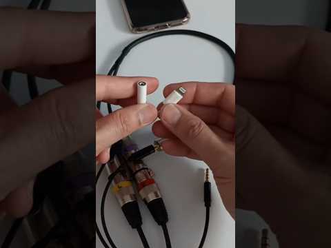 This Lightning to 3.5mm DAC adapter that helps connect the XLR cables on the Apple iPhone #shorts