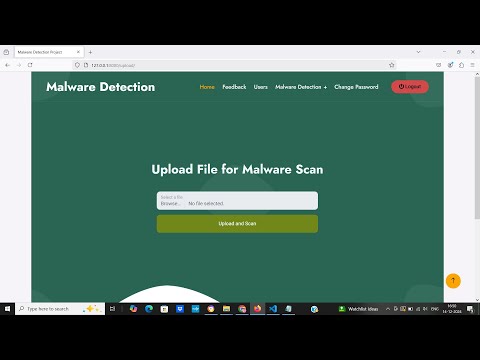 Malware Detection System Project using Python Django and yara library