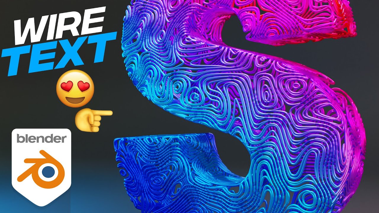 Blender Tutorial Beginner - Abstract Text Shape | BLENDER TEXT ANIMATION