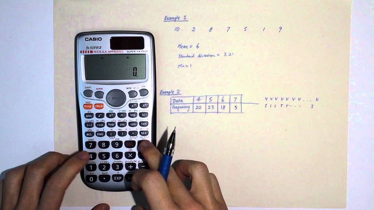 Finding Mean, Standard Deviation using Calculator