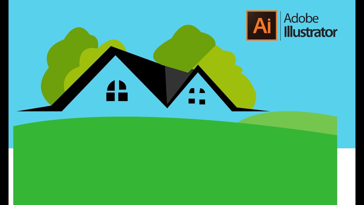 Beautiful Home logo vector in Adobe Illustrator