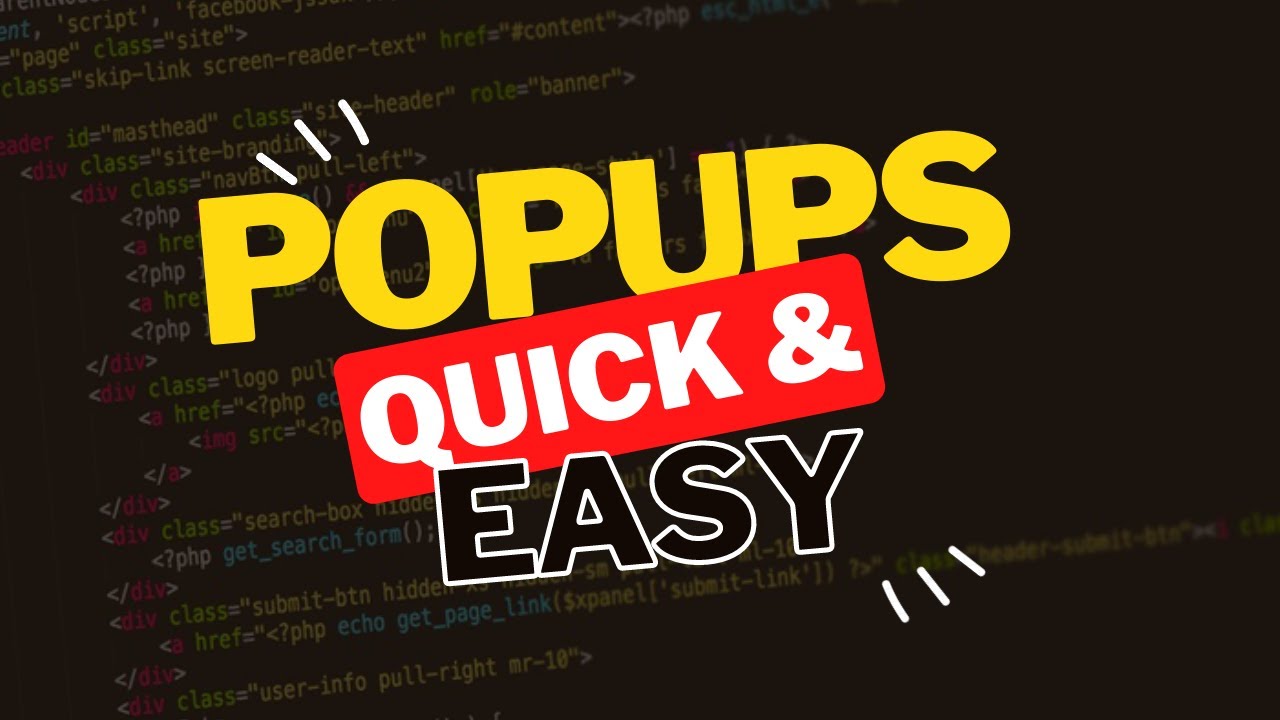 The BEST Way to Build a Popup Modal! [HTML,CSS,JS]