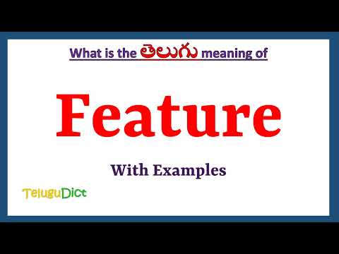 Feature Meaning in Telugu | Feature in Telugu | Feature in Telugu Dictionary |