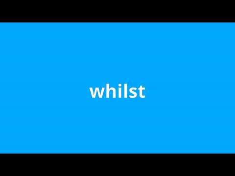 what is the meaning of whilst