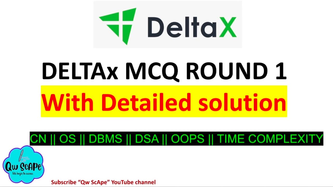 Mastering Deltax MCQs: A Comprehensive Guide to Online Assessment Round ...