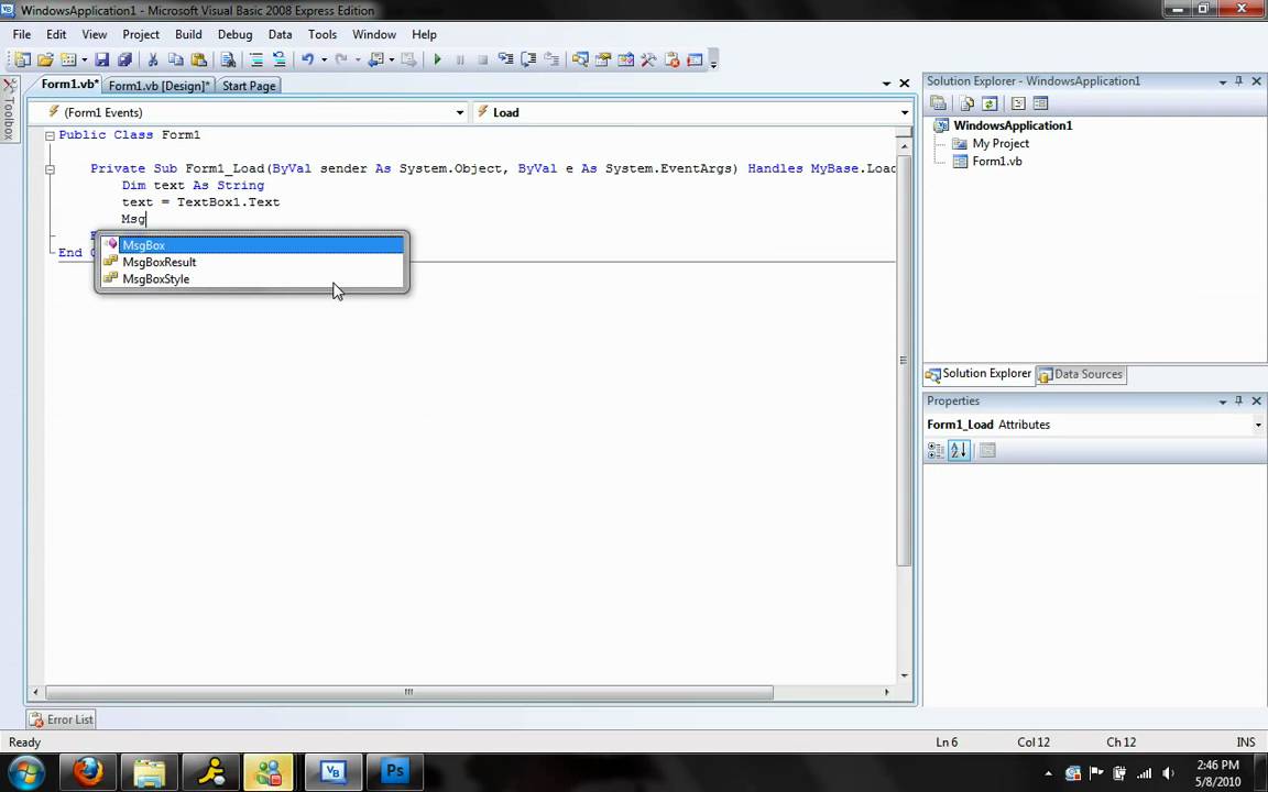 Visual Basic .Net - Subs and Variables