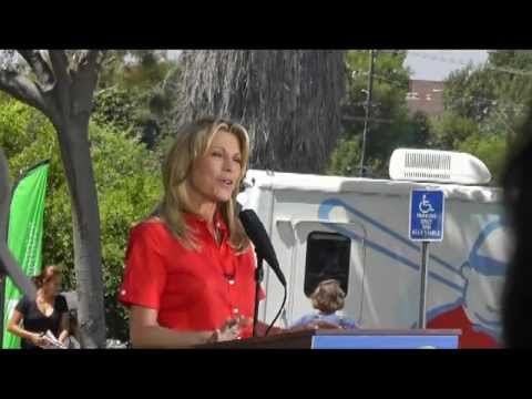 Vanna White at the Gary Center featuring mayor Jim Gomez and Anthem singer Madison Carney