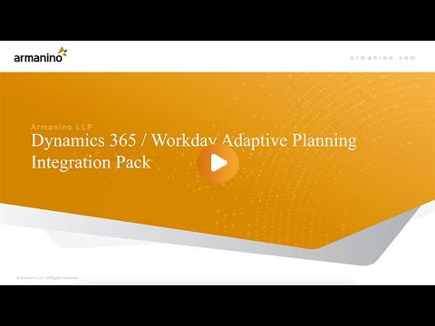 Dynamics 365 ERP – Workday Adaptive Planning Integration Pack