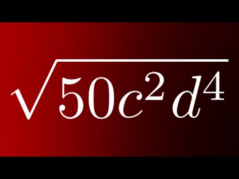 Simplify sqrt(50c^2d^4)