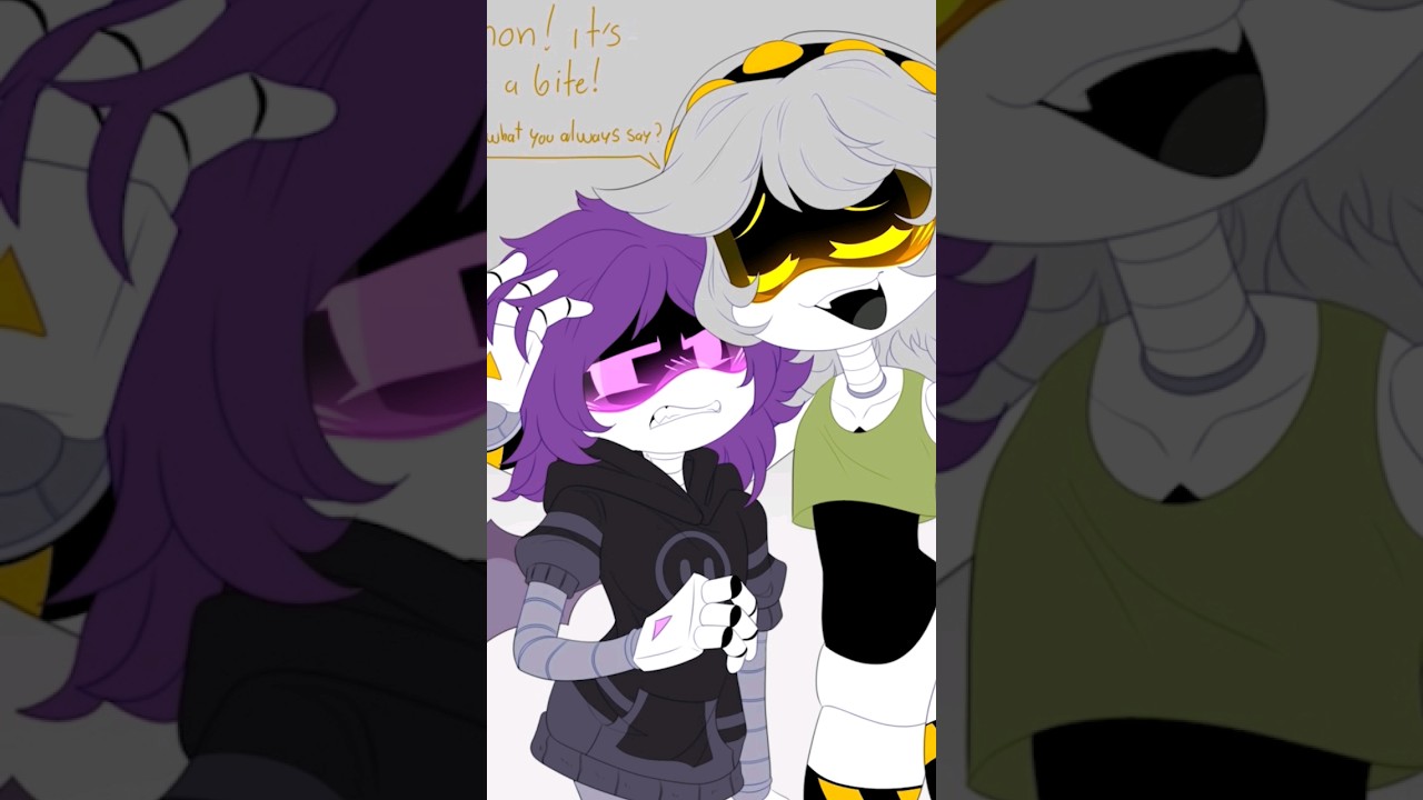 V FLIRTS with UZI?!! 😘💛💜 #murderdrones #nuzi #murderdronesn #nxuzi #vuzi #uzidoorman
