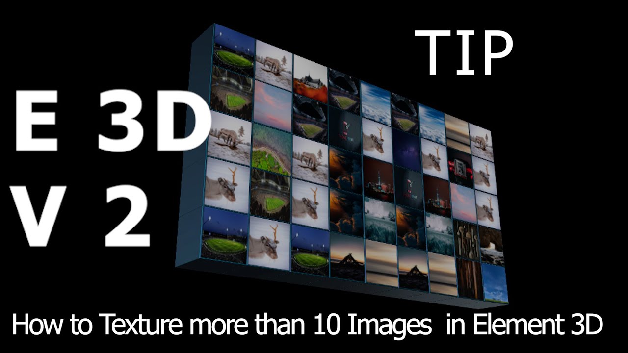 How to Texture more than 10 Images in Element 3D I After Effects Tutorial #makanimation #element3d