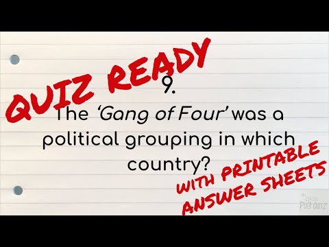 QUIZ 5 - General Knowledge (with printable answer sheets!)