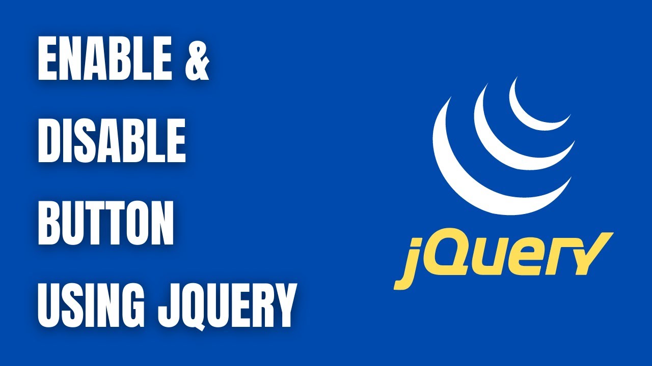 Enable and Disable Button using JQuery - HowToCodeSchool.com