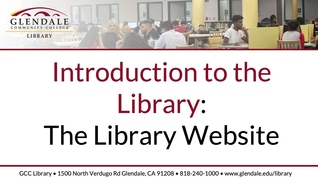 Introduction to the Library: The Library Website