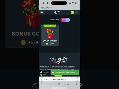 How to collect the Daily Login Bonus at Rolling Riches Casino